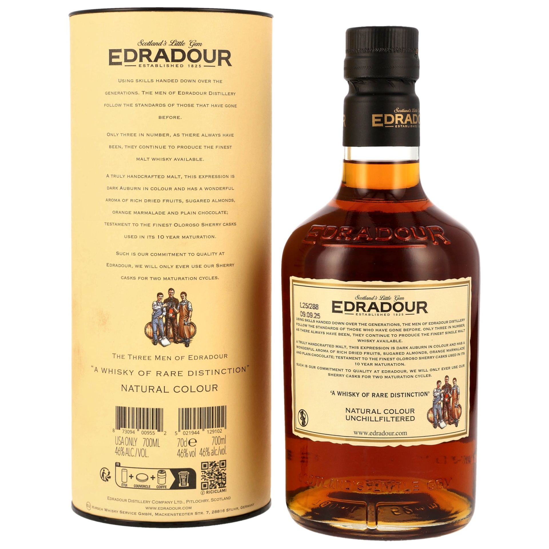 Edradour 10 Year Old Distillery Edition - 46% - Oloroso Sherry Casks ...
